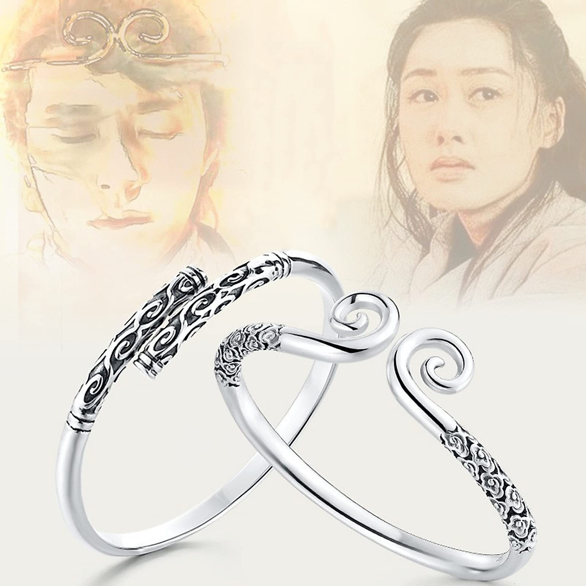 Monkey King tight band spell Bracelet 925 Silver,tight band spell It means that Love you for 10,000 years Symbolizes the couple's true love forever