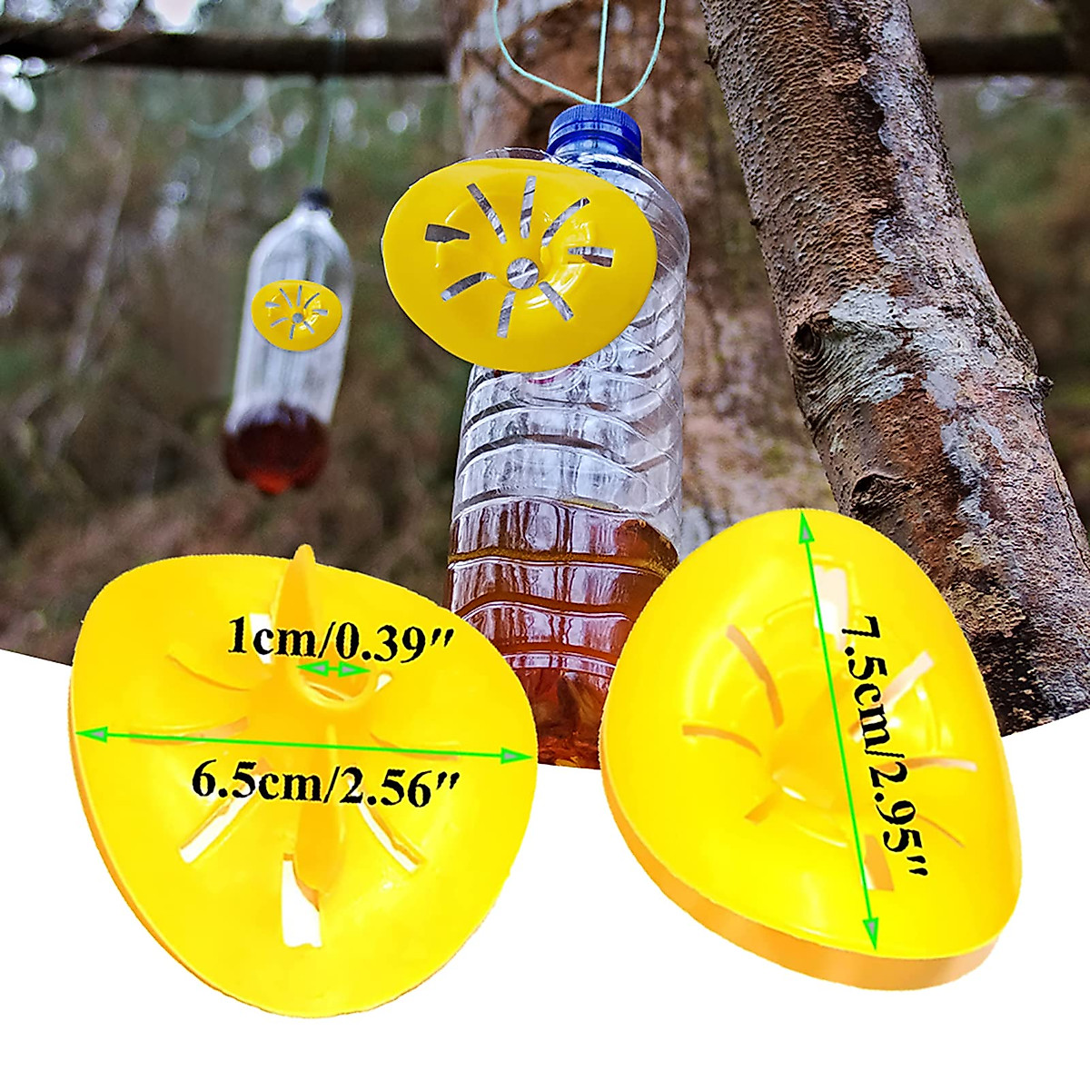 SKAbod 10Pack Hornet Traps Outdoor Hanging Indoor Outdoor Reusable Wasp Traps Hornet Hanging for Yellow Jackets Bee Catcher
