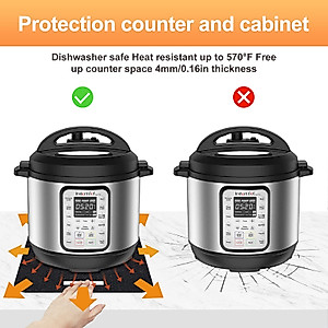 SIUDANGKA Heat Resistant Mat for Air Fryer with Sliding Function, 2 Pcs 12 * 14 in Heat Resistant Pad Sliding Caddy Countertop Protector Mat for Cosori Air Fryer, Ninja Air Fryer