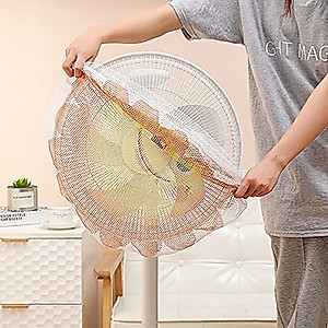 Cartoon Fan Dust Cover 16"/18" Fan Filters Kid Finger Protector Summer Cute Washable Dustproof Safety Cover Anti-Pinch Hand Fan Mesh Cover Dustproof (18")