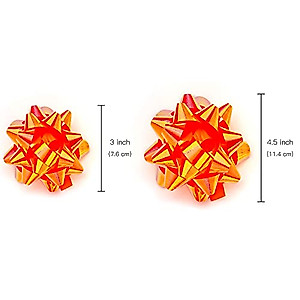 WRAPAHOLIC Holographic Gift Bow Assortment (24 Bows) Light Blue, Pink, Yellow, Orange, White for Birthday, Wedding, Christmas, Baby Shower, Bridal Showers