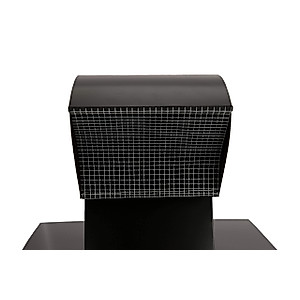 Goose Neck Painted Exhaust Roof Vent with Extension (4 Inch, Black)