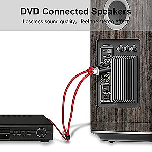 ANNNWZZD 10FT RCA Y-Adapter Splitter Cable, 1 Male RCA to 2 Male RCA Subwoofer Audio Cable