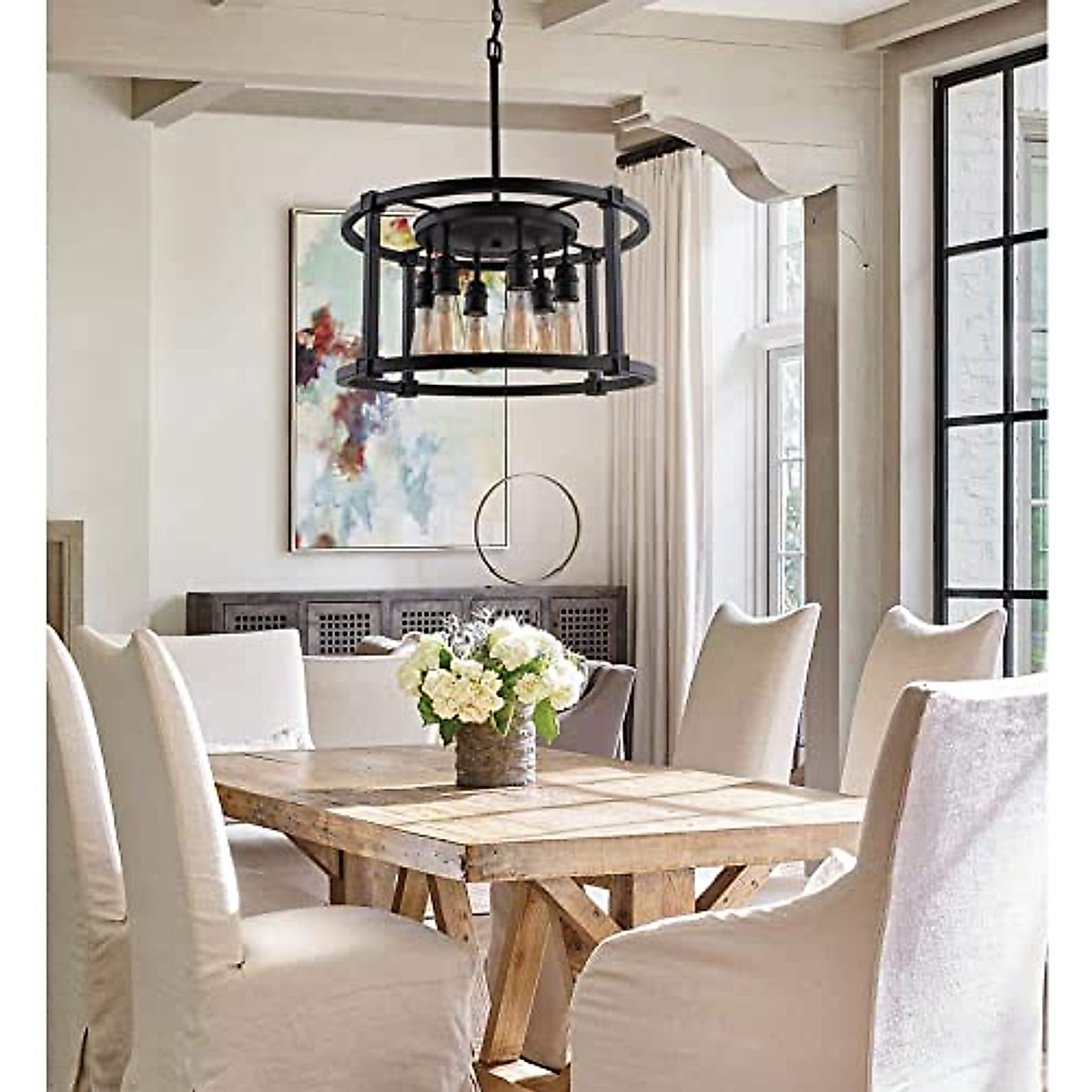 Home Decorators Collection HD-1265-I 6-Light Aged Bronze Dinette Pendant