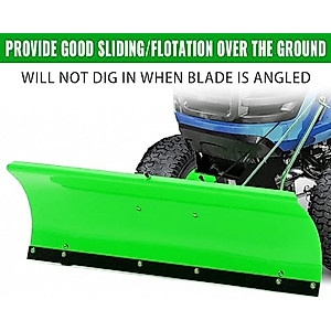 ECOTRIC New Heavy Duty Round Dome Snow Plow Shoe Skid Compatible with John Deere