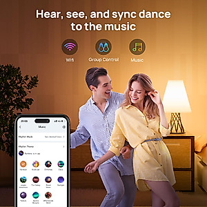 Consciot Smart Light Bulbs,WiFi Bluetooth Bulbs Works with Alexa/Google Home/Siri/SmartThings, RGBTW Color Changing LED Light Bulb, Music Sync Smart Bulbs E26 9W 800LM A19 Matter Smart Bulb, 2 Pack