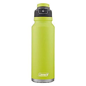 Coleman FreeFlow AUTOSEAL Insulated Stainless Steel Water Bottle, 24oz, Spider Mum
