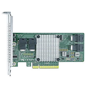 10Gtek PCIe Switch Adapter for U.2 SSD (PEX Controller), PCIe X8 to 4xSFF-8643 Mini SAS Connectors