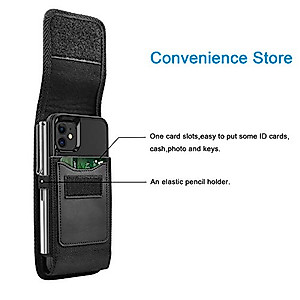 Tiflook Phone Holster for Motorola Moto G Power 2022 G Stylus 5G G Pure G Play G Fast G7 Power G7 Play G7 Plus G6 E 2020 E6 Z4 Z3 Nylon Cell Phone Pouch Belt Holder Carrying Case with Clip Loop, Black