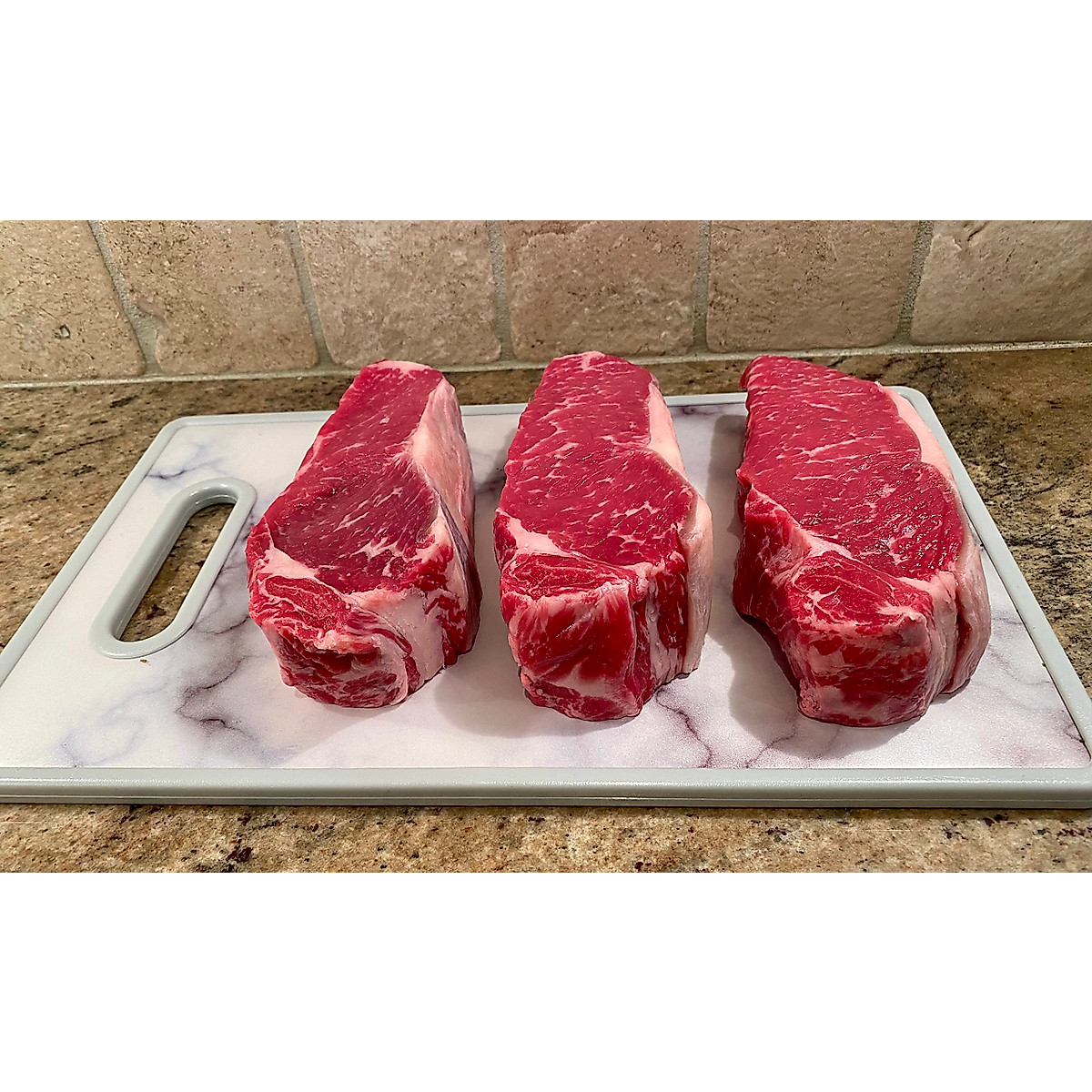 Elle Decor Premium Marble Cutting Board-Medium Chopping Block with Easy Grip Handle-Ideal for Kitchen and Serving Fruits, Vegetables and Cheese-Dishwasher Safe