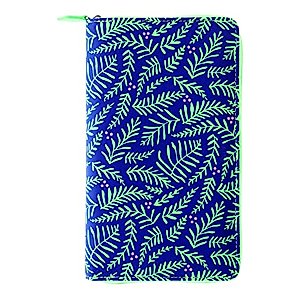 Filofax Saffiano Personal Compact Zip Organizer - The Budget Mom Limited Edition, Leather-Look, Six Rings (CMT028776), Blue