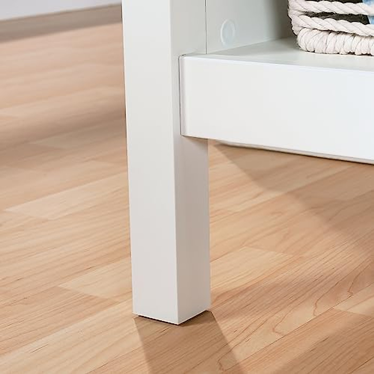 Sauder Cottage Road Hall Tree W/Bench, L: 21.73" x W: 19.45" x H: 71.50", Soft White Finish