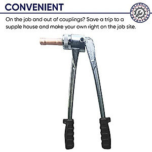 Professional Manual Swage Tube Expander Tool Kit – Full Swage HVAC Plumber Set - Electroplated Cast Iron w/Case, Tube Cutter, & Deburring Tool – 11 Sizes - 3/8 to 1 5/8 inch – By Mechanical Advantage