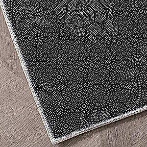 YoKii Persian Oriental Throw Rugs Traditional Medallion Floral Boho 2x3 Small Area Rug Non-Slip Faux Wool Soft Shag Tribal Rug for Kitchen Bedroom Bathroom Entryway Floor Mat Washable (2x3, Red)