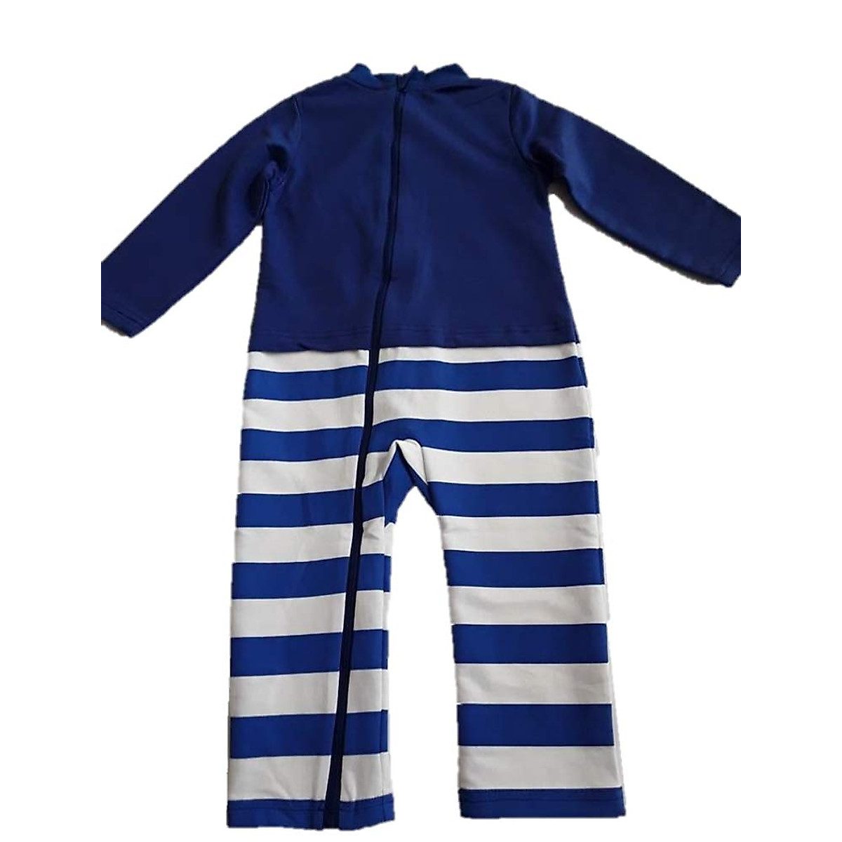 Terrible 2's Strip Proof One-Piece Romper with a Back Zipper in Blue/White (3 T)