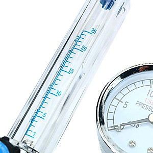 Argon Regulator With Flowmeter TIG Welder MIG Welding CO2 Regulator 0 to 25 L/MIN - 0 to 25 MPA Pressure Gauge CGA580 Inlet Connection Gas Welder Welding Regulator with Built-In Flow Meter