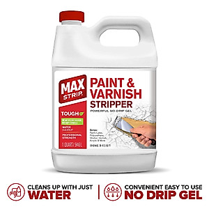 Max Strip Paint & Varnish Stripper 32oz - Paint Stripper for multiple layers of acrylic, latex, oil & water-based paints, varnishes. For wood, metal, masonry, plaster, tile, molding.