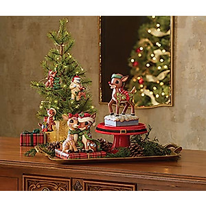 Enesco Jim Shore Rudolph The Red-Nosed Reindeer and Clarice Figurine, 5.31 Inch, Multicolor