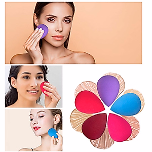 GUIGUDESN 5Pcs Makeup Sponges,Multi-Colored Facial Sponges Beauty Blender Sponge Egg Mix Sponge Foundation Applicator Makeup Sponge