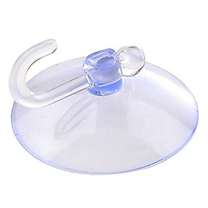 PULABO DurableNo Trace Sucker with Hook Sucker Reusable Plastic Vacuum Hooks for Kitchen Cabinet Windows Use 1PCS Transparent