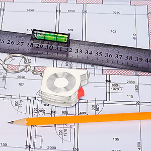 Small Tape Measure Mini Retractable Measuring Tape Keychains 1 Meter/ 3 Feet Functional Mini Measuring Tape, Metric and Inch with Slide Lock for Daily Use Body Measurement(30 Pieces)