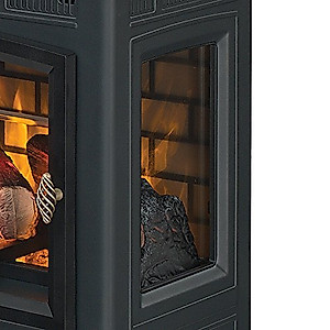 Duraflame Electric Infrared Quartz Fireplace Stove with 3D Flame Effect, Black