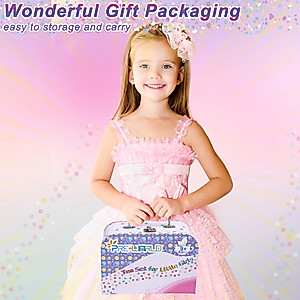 Tea Party Set for Little Girls,PRE-WORLD Princess Tea Time Toy with Food Sweet Treats Playsets,Dress Up Accessories Cloak Necklace Bracelet Jewelry Set, Kids Kitchen Pretend Play for Girls Age 3-6