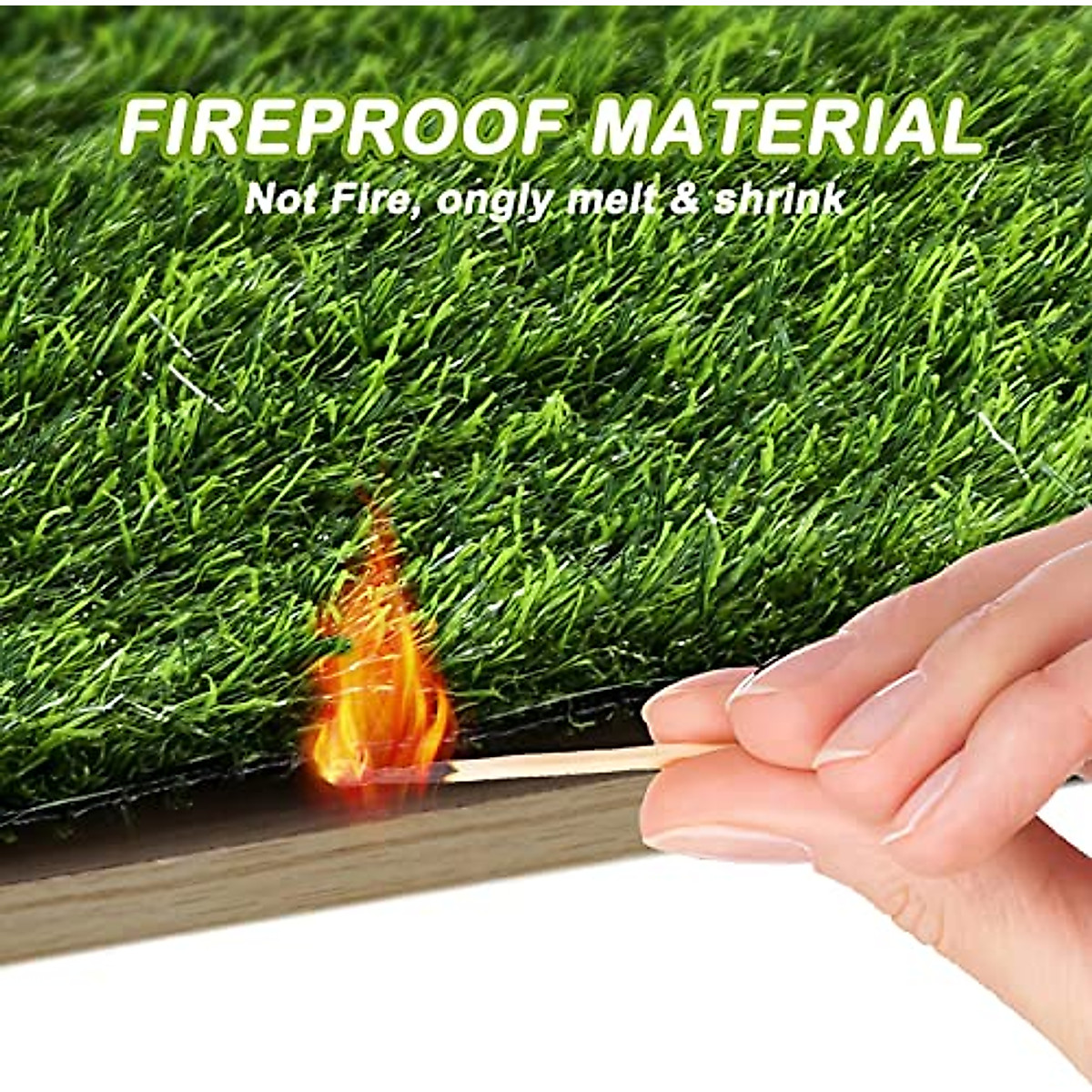 Bethebstyo Artificial Grass, Dog Pee Pads, Professional Dog Potty Training Rug, Large Dog Grass Mat with Drainage Holes, Pet Turf Indoor Outdoor Flooring Fake Grass Doormat - Easy to Clean（51"x 26"）