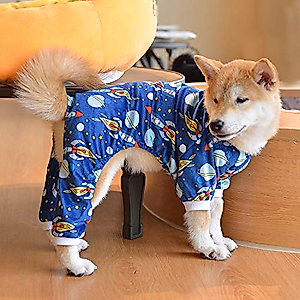 CuteBone Rocket Dog Pjs Large Onesies Pet Clothes Jumpsuit Apparel Soft Pajamas P16L