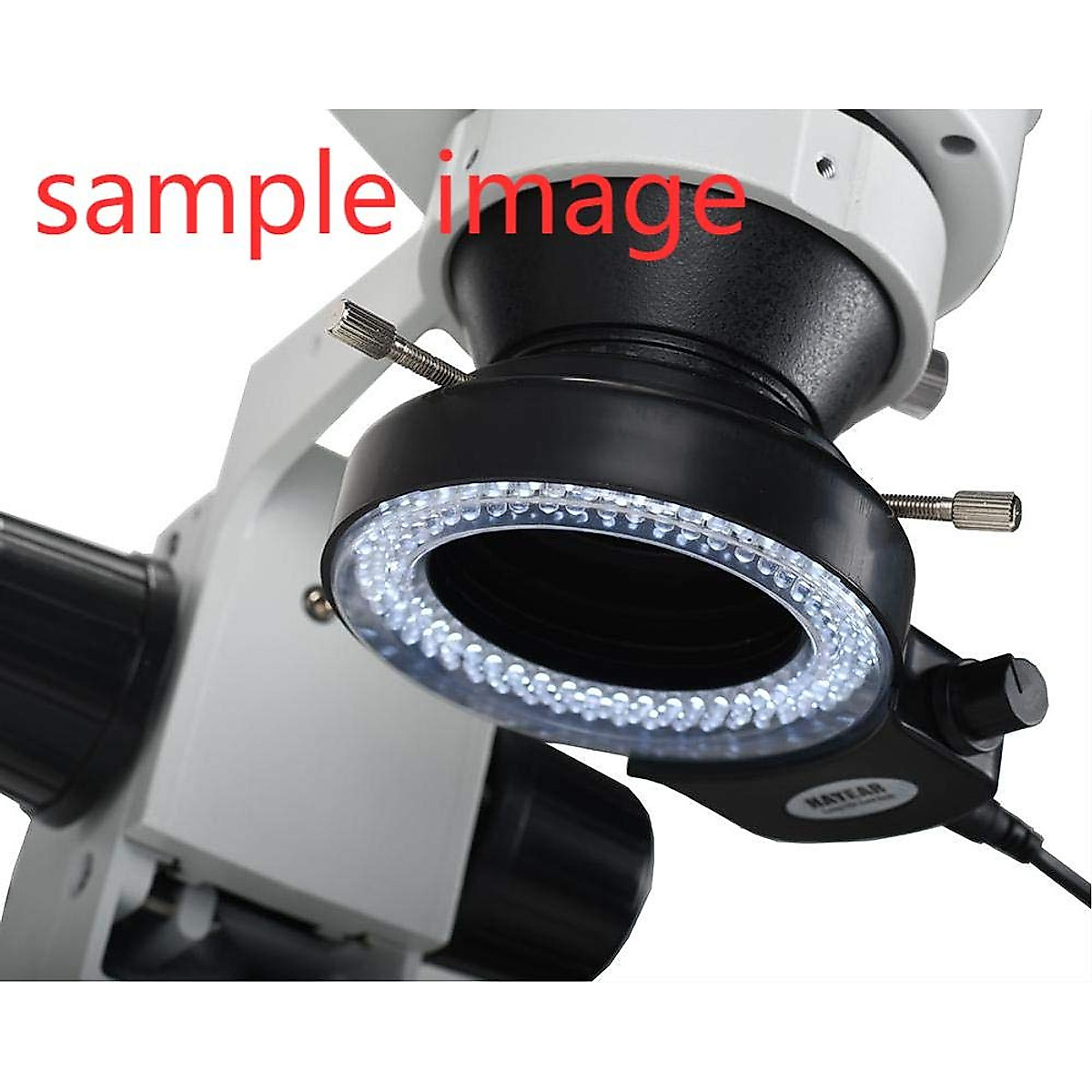 HAYEAR 144 LED Ring Light Lamp Illuminator Lighting Sourse for Industry Stereo Microscope Camera with Power Adapter HY-144B