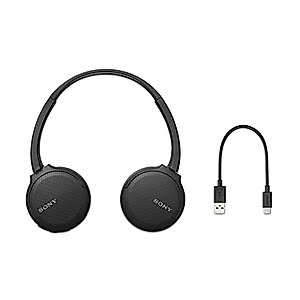 Sony Wireless Headphones WH-CH510: Wireless Bluetooth On-Ear Headset with Mic for Phone-Call, Black