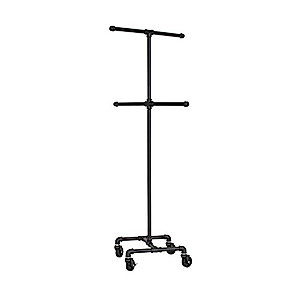 Industrial Pipe 4-Way Clothing Rack by William Robert's Vintage