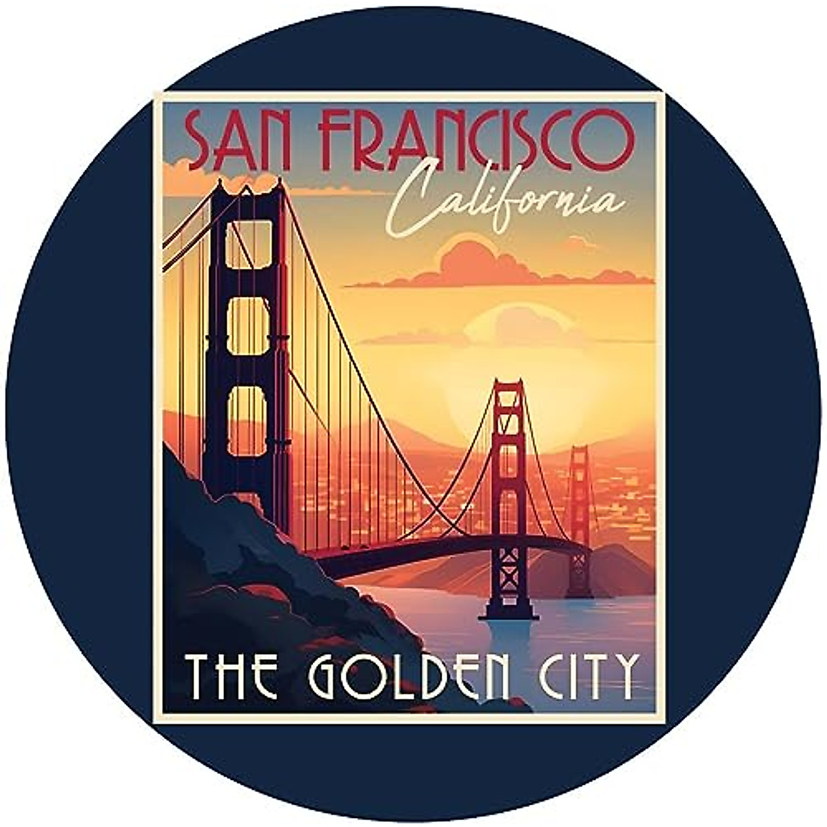 San Francisco California B Souvenir Fridge Magnet 2-Inch