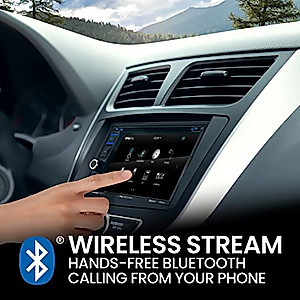 BOSS Audio Systems BV9364B Car Stereo DVD Player - Double Din, Bluetooth Audio/Hands-Free Calling, 6.2 Inch Touchscreen LCD Monitor, MP3 Player, CD, DVD, USB Port, SD, AUX Input, AM/FM Radio Receiver