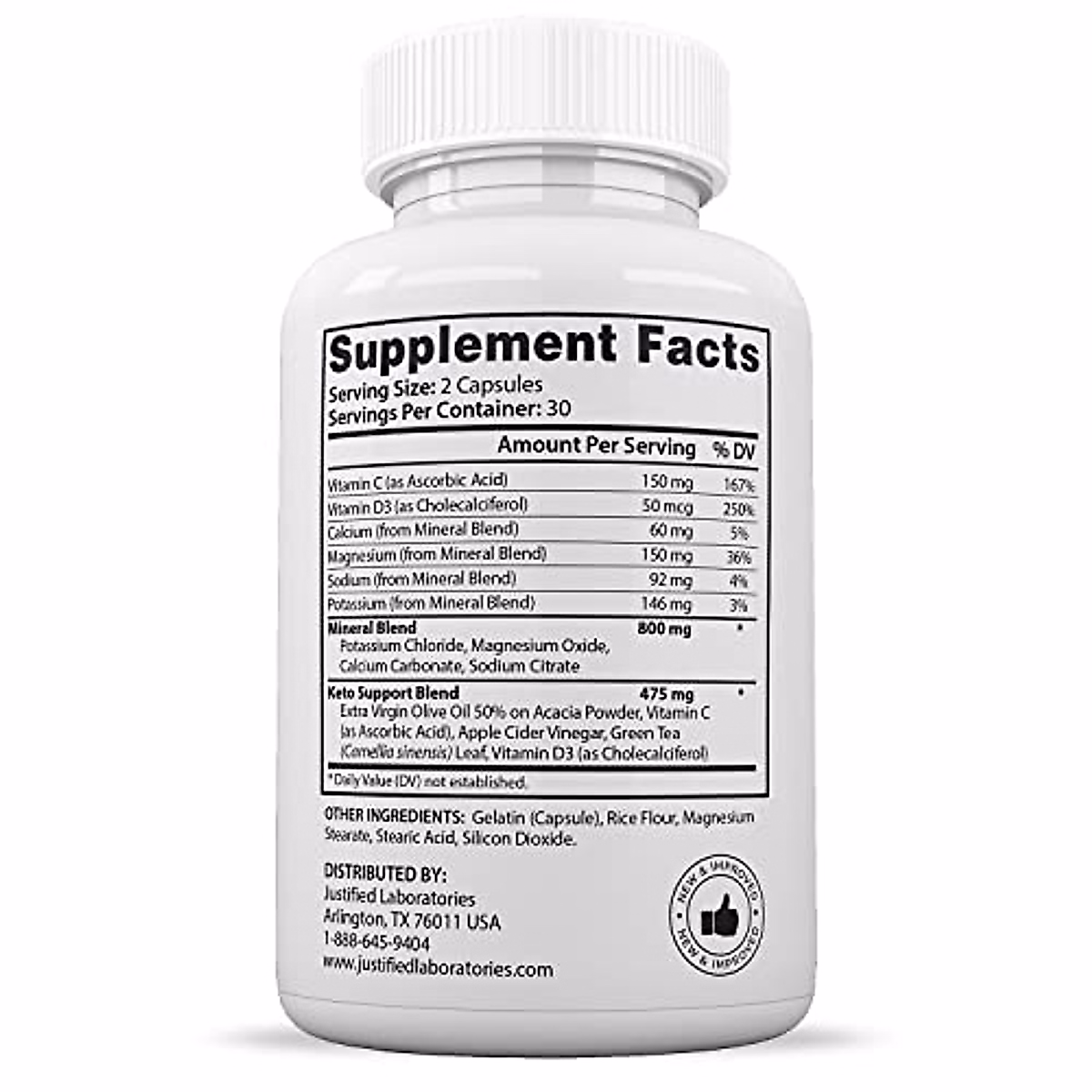 Justified Laboratories (10 Pack) Algarve Keto ACV Pills 1275MG Formulated with Apple Cider Vinegar Keto Support Blend 600 Capsules
