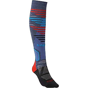 Bridgedale Mens Ski Lightweight - Pattern, Blue/Black, X-Large