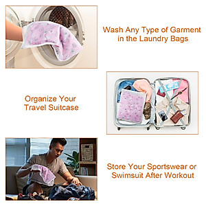 RoomyRoc Mesh Laundry Bag for Delicates with YKK Zipper, Mesh Wash Bag, Travel Storage Organize Bag, Clothing Washing Bags for Laundry, Travel Laundry Bag (White, 2 Large & 1 Medium)