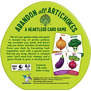 Gamewright - Abandon All Artichokes - A Heartless Card Game,Green