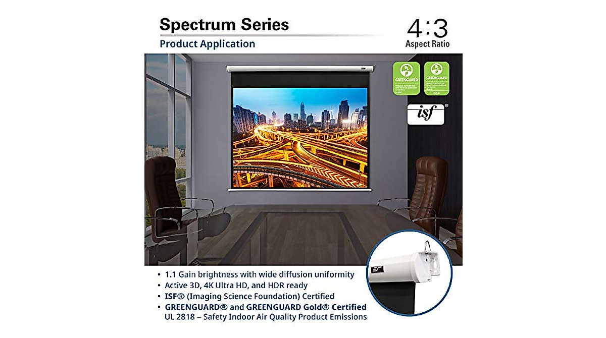 Elite Screens Spectrum 180-inch Motorized Projector Screen 4K/8K Ready
