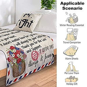 Envelope Blanket for Mom,to Mom Blanket,Unique, Ultra-Soft Flannel Throw Blankets for Women's Day Holiday Birthday Gifts 50x40inch