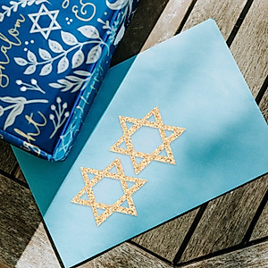 Amosfun 50pcs Hanukkah Confetti Star of David Confetti Blue and Silver Table Scatter Jewish Holiday Party Sequins Hanukkah Decorations for Home Table Decor