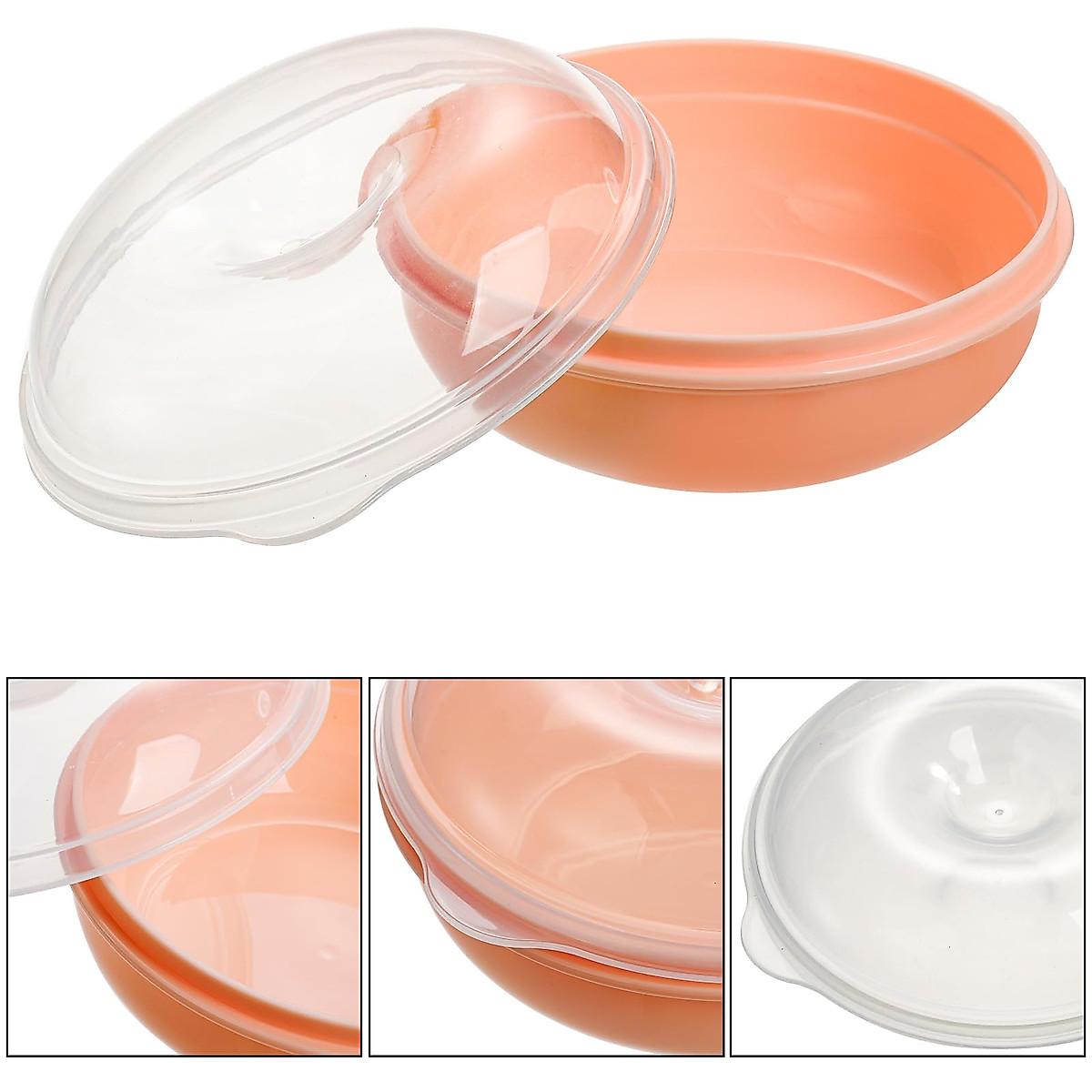 Frcctre 6 Pack Bagel Keeper, Round Bagel Fresh Saver Donut Keeper Holder, Reusable Bagels Storage Container Bagels Fruit Storage Box for Home Kitchen