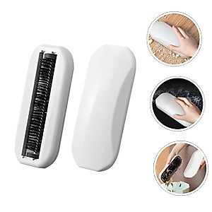 Cabilock 2pcs Hair Removal Brush Handheld Crumb Picker Crumb Collector Rolling Crumb Brush Crumb Sweeper Debris Cleaner Tabletop Crumb Remover Crumb Server Bread Crumb Tool Abs