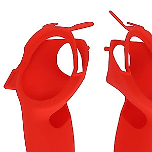 VR Glasses Cover, Hollow Design Skin Friendly VR Glasses Comfortable Anti Leakage for Oculus Quest 2(red)