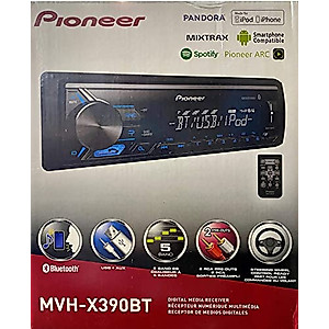 Pioneer MVH-X390BT Digital Media Receiver with Pioneer ARC app, MIXTRAX, Built-in Bluetooth and USB Direct Control for iPod/iPhone and Android Phones & zonoz 3 in 1 Multi USB Charging Cable (Bundle)