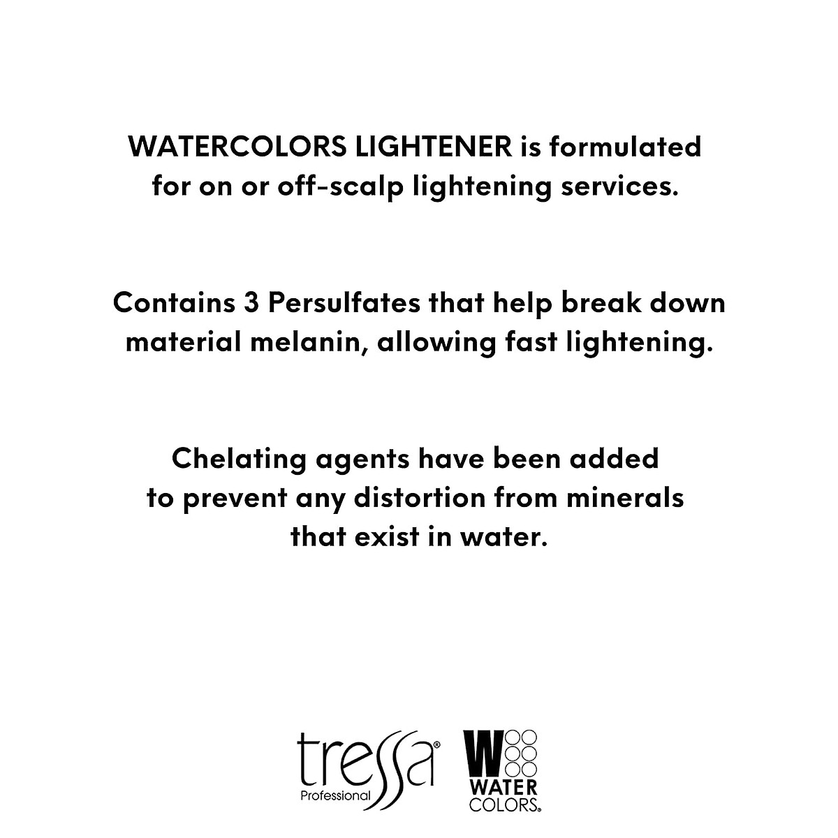 Watercolors Lightener, Hair Bleach Conditioning Lightening, 8 Levels Lift, Incredible Condition Water Colors Hair Dye Maintenance Wash (LIGHTENER - 1 oz packette (single use))