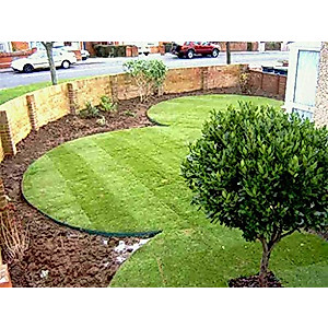 TABOR TOOLS Terrace Board, Landscape Edging Coil, Grass Barrier, Bender Board, Garden Liner, 1/10" = 0.1" Inch Thickness, 5 Inch High. ES33. (Brown, 20 FT)