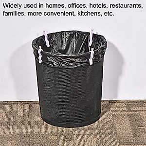 MECCANIXITY Garbage Bin Clip, Kitchen Trash Can Bag Clips Waste Basket Garbage Bin Clamp Bag Clip Purple, Pack of 6