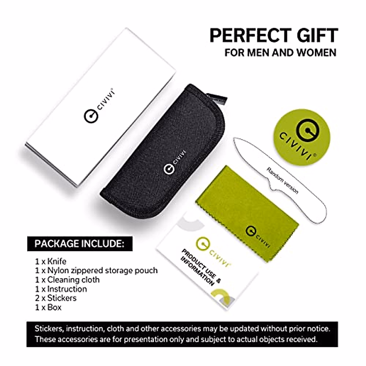 CIVIVI Dogma Pocket knife, Black Stonewashed D2 Blade, Copper Handle, Liner Lock, Ball Bearings Pivot,Flipper Opening Utility Knife with Reversible Deep Carry Pocket Clip C2005F