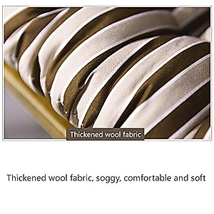 Scorpiuse 4 Pack Chair Pads 15.7"x 15.7" Striped Style Soft Seat Cushions for Dining Kitchen Living Room Office Chair Den (Coffee)